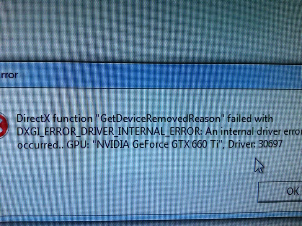 DirectX function "GetDeviceRemovedReason"... Help! | EA Forums - 5896787