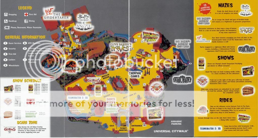 Park Memorabilia - 2000 - Halloween Horror Nights Hollywood 1997-2000 ...